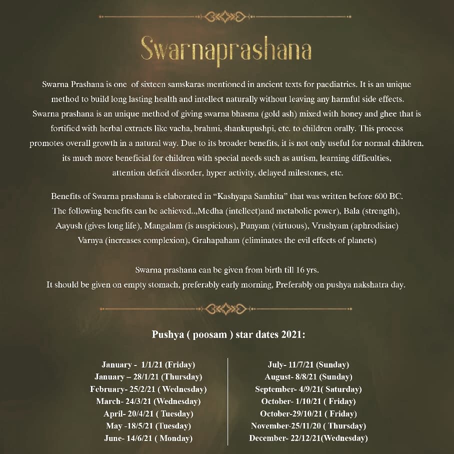 Swarnaprashana – Mrityunjaya Ayurveda